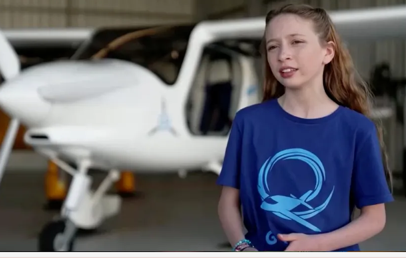 Amy Spicer, con 10 años piloto mas joven del mundo